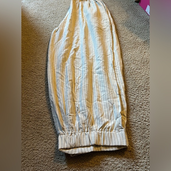 ODDY | Pants & Jumpsuits | Oddy Beige Striped Pants | Poshmark